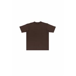 T-Shirt DROPSIZE "Dropsize Regular Fit T-Shirt", Jungen, Gr. S, braun (chocolate braun), 100% Baumwolle, unifarben, normal, Rundhals, Shirts T-Shirt