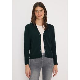 Cardigan Cecil, Damen, Gr. XXL (46), gr&uuml;n (ink gr&uuml;n), Web, 60% Baumwolle, 40% Viskose, unifarben, normal normal, V-Ausschnitt, Rippb&uuml;ndchen, Strickjacken, aus Baumwolle mit Stretchanteil