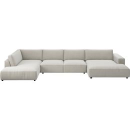 Wohnlandschaft Musterring "MR LUCIA, das ultimative Raumwunder von Musterring", light, grau, B:434cm H:81cm T:224cm, 88% Polyester, 12% Polyacryl, Sofas, Wohnlandschaft, Gigantische Fl&auml;che, erstklassige Kammerkissen & Luxus-Komfort