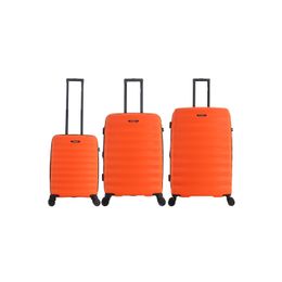 Koffer Saxoline "Flow", Gr. B/H/T: 53cm x 79cm x 29cm, orange, Koffer, mit Aluminium-Teleskopgriff mit Druckknopf