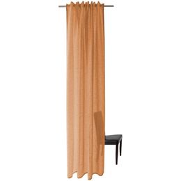 Gardine HOMING "Oskar" Gr. 1, rot (ziegelrot), B:140cm H:245cm, Polyester, Gardinen, Gardine, Fertigschal