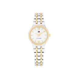 Quarzuhr Tommy Hilfiger "MACKENZIE", silberfarben, goldfarben, Armbanduhren, Damen, Quarzuhr, Armbanduhr, Damenuhr, Edelstahlarmband, analog