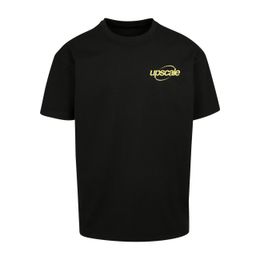 T-Shirt "Upscale by Mister Tee Good Life Quest Oversize Tee", Jungen, Gr. M, schwarz, 100% Baumwolle, UPSCALE BY MISTER TEE, bedruckt, oversize, Rundhals, Shirts T-Shirt