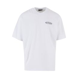 T-Shirt 2Y STUDIOS "2Y Studios Herren 2Y Introspect Oversize Tee", Jungen, Gr. XS, wei&szlig;, 100% Baumwolle, bedruckt, relaxed fit, Rundhals, Shirts T-Shirt