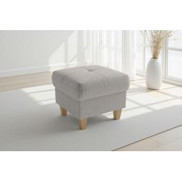 Sit & More Polsterhocker SIT & MORE, hellgrau, B:58cm H:48cm T:58cm, 95% Polyester 5% Polyamid, Hocker, Polsterhocker