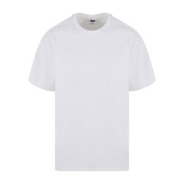 T-Shirt Urban Classics "Urban Classics UC Weavy Logo Heavy Oversized Tee", Jungen, Gr. M, wei&szlig;, 100% Baumwolle, bedruckt, oversize, Rundhals, Shirts T-Shirt