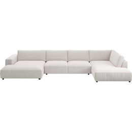 Wohnlandschaft Musterring "MR LUCIA, das ultimative Raumwunder von Musterring", wei&szlig;, B:434cm H:81cm T:224cm, 100% Polyester, Sofas, Wohnlandschaft, Gigantische Fl&auml;che, erstklassige Kammerkissen & Luxus-Komfort