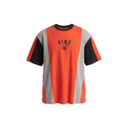 T-Shirt Ecko Unltd. "Ecko Unltd. Ecko Unltd. Cuttings T-Shirts", Jungen, Gr. L, orange (rot), 100% Baumwolle, bedruckt, oversize, Rundhals, Shirts T-Shirt