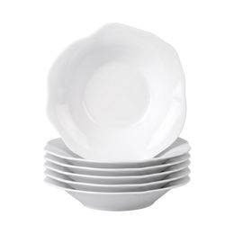 Villeroy & Boch Suppenteller VILLEROY & BOCH "Suppenteller Pura &oslash; 25,4 cm 6er Set wei&szlig;", wei&szlig;, B:25,2cm H:5,1cm L:25,4cm T:25,4cm &Oslash;:25,4cm, Speiseteller, Sp&uuml;lmaschinenfest, Mikrowellensicher