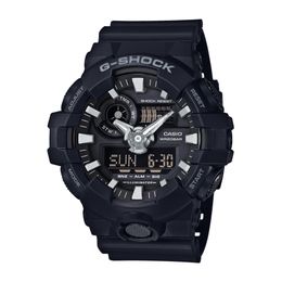 Chronograph Casio G-SHOCK, schwarz (schwarz, wei&szlig;), Armbanduhren, Herren, Chronograph, Quarzuhr,Armbanduhr,Herrenuhr,digital, bis 20 bar wasserd.Resinarmband