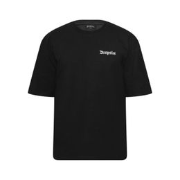 T-Shirt DROPSIZE "Dropsize Herren Heavy V2 Embo T-Shirt", Jungen, Gr. XXL, schwarz, 100% Baumwolle, bedruckt, oversize, Rundhals, Shirts T-Shirt