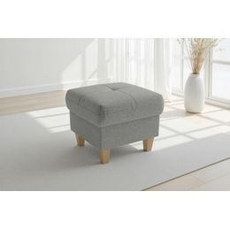 Sit & More Polsterhocker SIT & MORE, stone, B:58cm H:48cm T:58cm, 100% Polyester, Hocker, Polsterhocker