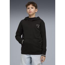 Kapuzensweatshirt Puma "CLASS GRAPHIC HOODIE TR B", Jungen, Gr. 152, Puma schwarz, Sweatware, Obermaterial: 68% Baumwolle, 32% Polyester, bedruckt, regular fit normal, angesetztes B&uuml;ndchen, Sweatshirts, f&uuml;r Jugendliche, mit Kapuze, Regular Fit, mit K&auml;ngurutasche