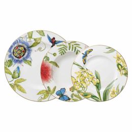 Villeroy & Boch Geschirr-Set VILLEROY & BOCH "Tafelservice Amazonia Anmut 18er Set bunt", bunt, 18, Porzellan, Geschirr-Sets, Geschirr-Set, Handw&auml;sche wird empfohlen