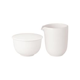 Villeroy & Boch Milch- und Zuckerset VILLEROY & BOCH "Milch- und Zucker-Set Afina wei&szlig;", wei&szlig;, 2, Porzellan, Geschirr-Sets, Sp&uuml;lmaschinengeeignet, Mikrowellenfest