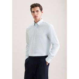 Businesshemd Seidensticker "Schwarze Rose", Herren, Gr. S (38), normale &Auml;rmell&auml;ngen, gr&uuml;n, 100% Baumwolle, gestreift, regular fit, 2-Knopf-Manschette, Hemden, Regular 1/1 Button-Down-Kragen Gestreift