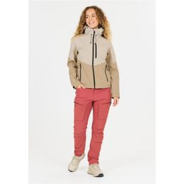 Softshelljacke WHISTLER "Rosea V2", Damen, Gr. 42, braun, 100% Polyester, unifarben, normal, hoch geschlossener Ausschnitt, Jacken Softshelljacke, mit wasserabweisender Beschichtung