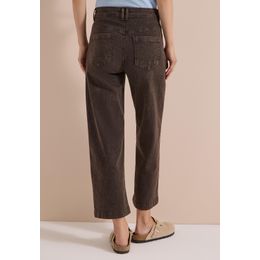 Loose-fit-Jeans Cecil, Damen, Gr. 34, L&auml;nge 26, braun (braun cacao), Jeans, 77% Baumwolle, 20% Polyester, 3% Elasthan, unifarben, 7/8-L&auml;nge, Jeans, mit Wide Legs
