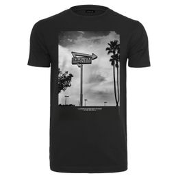 T-Shirt MisterTee "MisterTee Herren California Love Tee", Jungen, Gr. S, schwarz, 100% Baumwolle, bedruckt, normal, Rundhals, Shirts T-Shirt