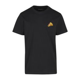 T-Shirt MisterTee "MisterTee Pizza EMB Tee", Jungen, Gr. M, schwarz, 100% Baumwolle, bedruckt, normal, Rundhals, Shirts T-Shirt
