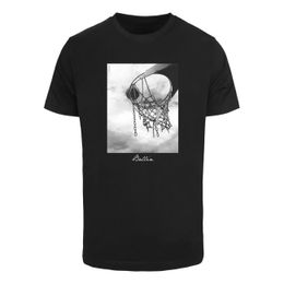 T-Shirt MisterTee "MisterTee Herren Ballin 2.0 Tee", Jungen, Gr. M, schwarz, 100% Baumwolle, unifarben, normal, Rundhals, Shirts T-Shirt