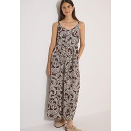 Maxikleid Cecil, Damen, Gr. XXL (46), US-Gr&ouml;&szlig;en, braun cacao, Stoff, 100% Viskose, Paisley, normal lang, V-Ausschnitt, abgesteppt, Kleider Maxikleid, mit Paisleymuster