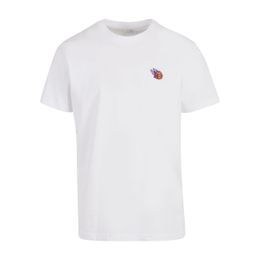 T-Shirt MisterTee "MisterTee Herren Basketball Fly EMB Tee", Jungen, Gr. L, wei&szlig;, 100% Baumwolle, unifarben, normal, Rundhals, Shirts T-Shirt