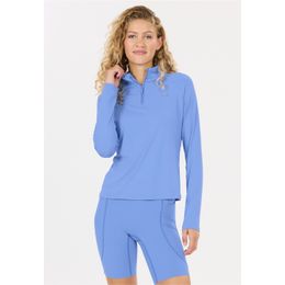 ENDURANCE ATHLECIA Funktionsshirt ATHLECIA "Grina", Herren, Gr. 34, blau, 89% Polyamid, 11% Elasthan, unifarben, normal, hoch geschlossener Ausschnitt, Shirts Funktionsshirt, Mit Quick-Dry-Funktion