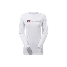 T-Shirt Berghaus "Berghaus Baumwoll-Shirt", Damen, Gr. L, pure wei&szlig;, Obermaterial: 100% Baumwolle CO., regular fit, Rundhals, Shirts T-Shirt, superweich