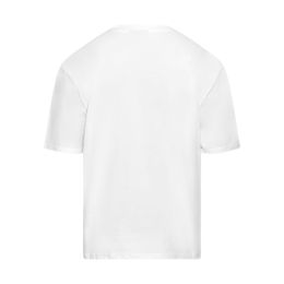 T-Shirt DROPSIZE "Dropsize Herren Heavy Embo T-Shirt", Jungen, Gr. L, wei&szlig;, 100% Baumwolle, bedruckt, oversize, Rundhals, Shirts T-Shirt