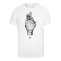 T-Shirt MisterTee "MisterTee Herren FMS Sign Tee", Jungen, Gr. L, wei&szlig;, 100% Baumwolle, bedruckt, normal, Rundhals, Shirts T-Shirt