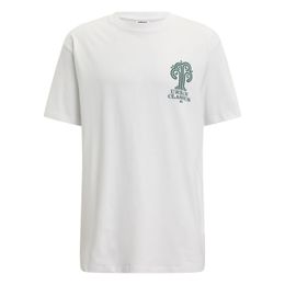 T-Shirt Urban Classics "Urban Classics Herren Organic Tree Logo Tee", Jungen, Gr. L, wei&szlig;, 100% Baumwolle, unifarben, oversize, Rundhals, Shirts T-Shirt