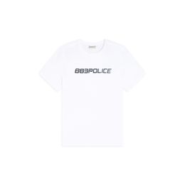 T-Shirt 883POLICE "883 Police TRULLA T-SHIRT", Jungen, Gr. M, wei&szlig;, 100% Baumwolle, unifarben, slim fit, Rundhals, Shirts T-Shirt