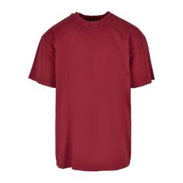 T-Shirt Urban Classics "Urban Classics Herren Oversized Distressed Tee", Jungen, Gr. S, brickrot, 100% Baumwolle, unifarben, oversize, Rundhals, Shirts T-Shirt