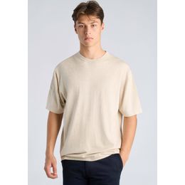 Kurzarmshirt LINDBERGH "T-Shirt (Kurzarm) Oversize Fit", Jungen, Gr. XL, sanftes wei&szlig; mel, Obermaterial: 80% Viskose, 20% Nylon, unifarben, oversize, Rundhals, Shirts