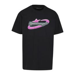 T-Shirt "Upscale by Mister Tee Herren Speed Logo Tee", Jungen, Gr. M, schwarz, 100% Baumwolle, UPSCALE BY MISTER TEE, bedruckt, oversize, Rundhals, Shirts T-Shirt