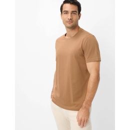 T-Shirt Brax "Style TED", Jungen, Gr. L (52), braun, 98% Baumwolle, 2% Elasthan, Rundhals, Shirts T-Shirt