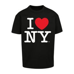 T-Shirt Merchcode "Merchcode Herren I Love NY Oversize Tee", Jungen, Gr. L, schwarz, 100% Baumwolle, bedruckt, oversize, Rundhals, Shirts T-Shirt