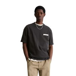 Marc O'Polo T-Shirt MARC O'POLO DENIM "aus schwerem Bio-Baumwoll-Jersey", Jungen, Gr. L, broken graphite, Obermaterial: 100% Baumwolle, unifarben, Basic, relaxed fit, Rundhals, normaler Saum, Shirts T-Shirt