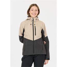 Softshelljacke WHISTLER "Rosea V2", Damen, Gr. 36, beige, 100% Polyester, unifarben, normal, hoch geschlossener Ausschnitt, Jacken Softshelljacke, mit wasserabweisender Beschichtung