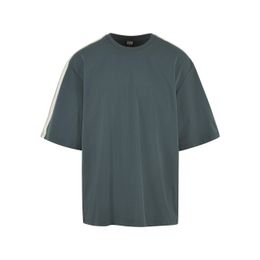 T-Shirt Urban Classics "Urban Classics Tennis Core Tee", Jungen, Gr. S, bottlegr&uuml;n, 70% Baumwolle, 30% Polyester (Sorona), mehrfarbig, oversize, Rundhals, Shirts T-Shirt