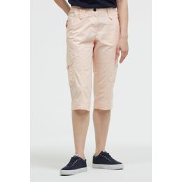 Skaterbermudas SOCCX, Damen, Gr. L, Normalgr&ouml;&szlig;en, milky beige, Web, Material Oberstoff: 98% Baumwolle, 2% Elasthan, Futter: 100% Baumwolle, unifarben, regular fit knielang, Hosen, mit verstellbarem Knopfriegel am Hosensaum