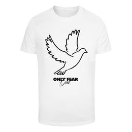 MisterTee Herren T-Shirt "MisterTee Only Fear God Tee"wei&szlig;, Gr. XL, bedruckt, 100% Baumwolle, Shirts