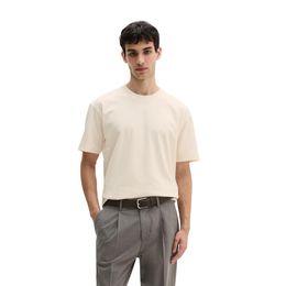 Marc O'Polo T-Shirt MARC O'POLO "aus schwerem Bio-Baumwoll-Jersey", Jungen, Gr. S, wei&szlig; cotton, Obermaterial: 100% Baumwolle, unifarben, Basic, loose fit, Rundhals, Shirts T-Shirt