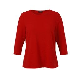 T-Shirt Via Appia Due "Via Appia Due T-Shirt", Damen, Gr. 44, rot, Obermaterial: 95% Polyester PES. 5% Elasthan EL., regular fit, Rundhals, Shirts T-Shirt, mit Strukturmuster, gro&szlig;e Gr&ouml;&szlig;en
