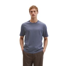 Marc O'Polo MARC O'POLO Herren T-Shirt "aus Baumwoll-Leinen-Mix"faded blau, Basic, Gr. XS, unifarben, Obermaterial: 80% Baumwolle, 20% Leinen, Shirts