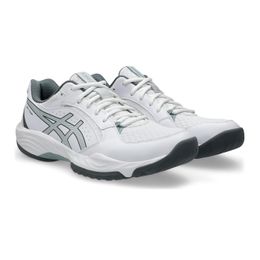 Hallenschuh asics "GEL-TASK 5", Herren, Gr. 42,5, wei&szlig;, ocean haze, Synthetik, Schuhe Hallenschuh, besonders geeignet f&uuml;r Handball und Volleyball