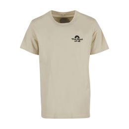 T-Shirt MisterTee "MisterTee Herren Root of All Tee", Jungen, Gr. S, sand, 100% Baumwolle, bedruckt, normal, Rundhals, Shirts T-Shirt