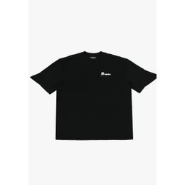 T-Shirt DROPSIZE "Dropsize HEAVY OVERSIZED DREAM AND GRIND T-SHIRT", Jungen, Gr. L, schwarz, 100% Baumwolle, bedruckt, oversize, Rundhals, Shirts T-Shirt