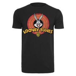T-Shirt Merchcode "Merchcode Herren Looney Tunes Bugs Bunny Logo Tee", Jungen, Gr. M, schwarz, 100% Baumwolle, unifarben, normal, Rundhals, Shirts T-Shirt